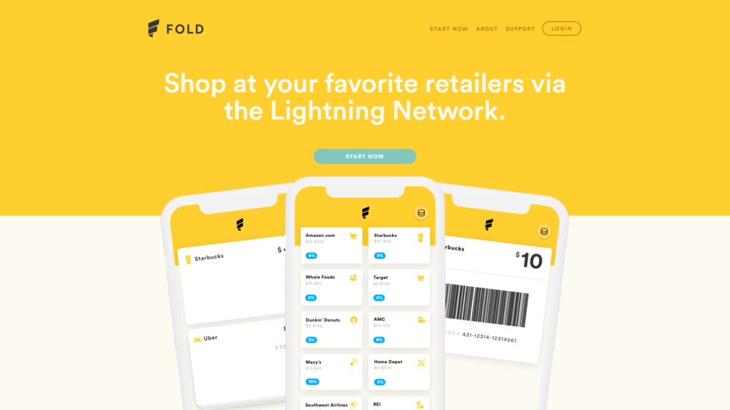 米Fold社がLightning Networkに対応したアプリを発表。アマゾン、スタバ、Uberなどがビットコイン支払い可能に | 仮想通貨 ...